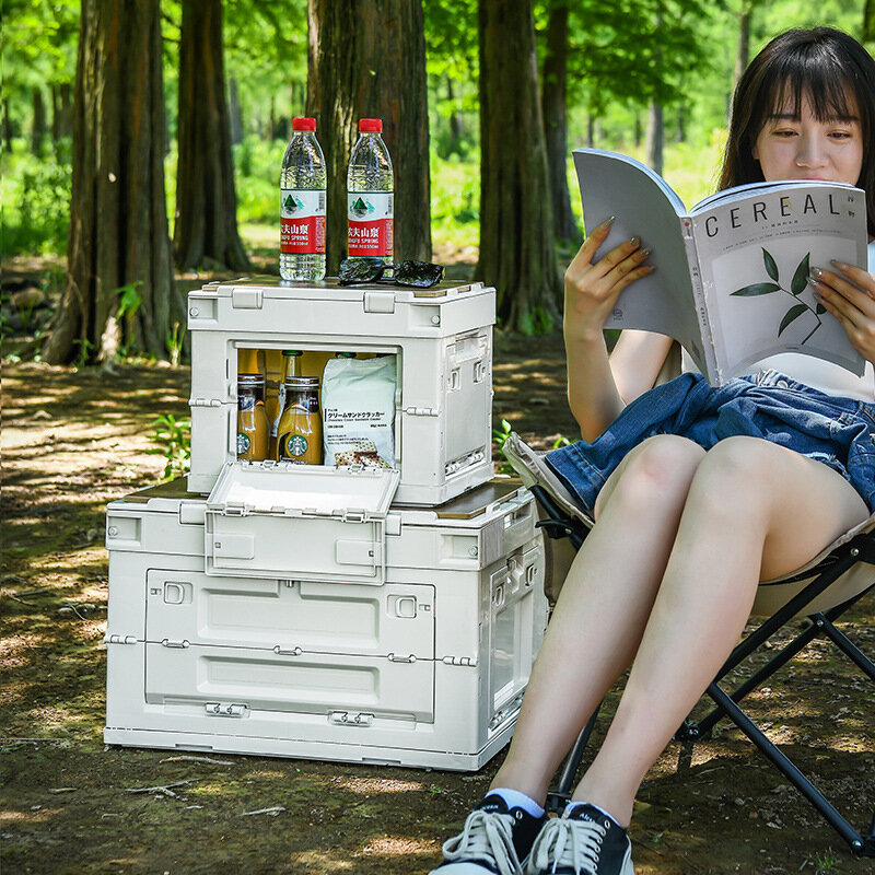 Ящик складной Naturehike Ling Yue L Folding Storage Box 52L Light Beige/Gray