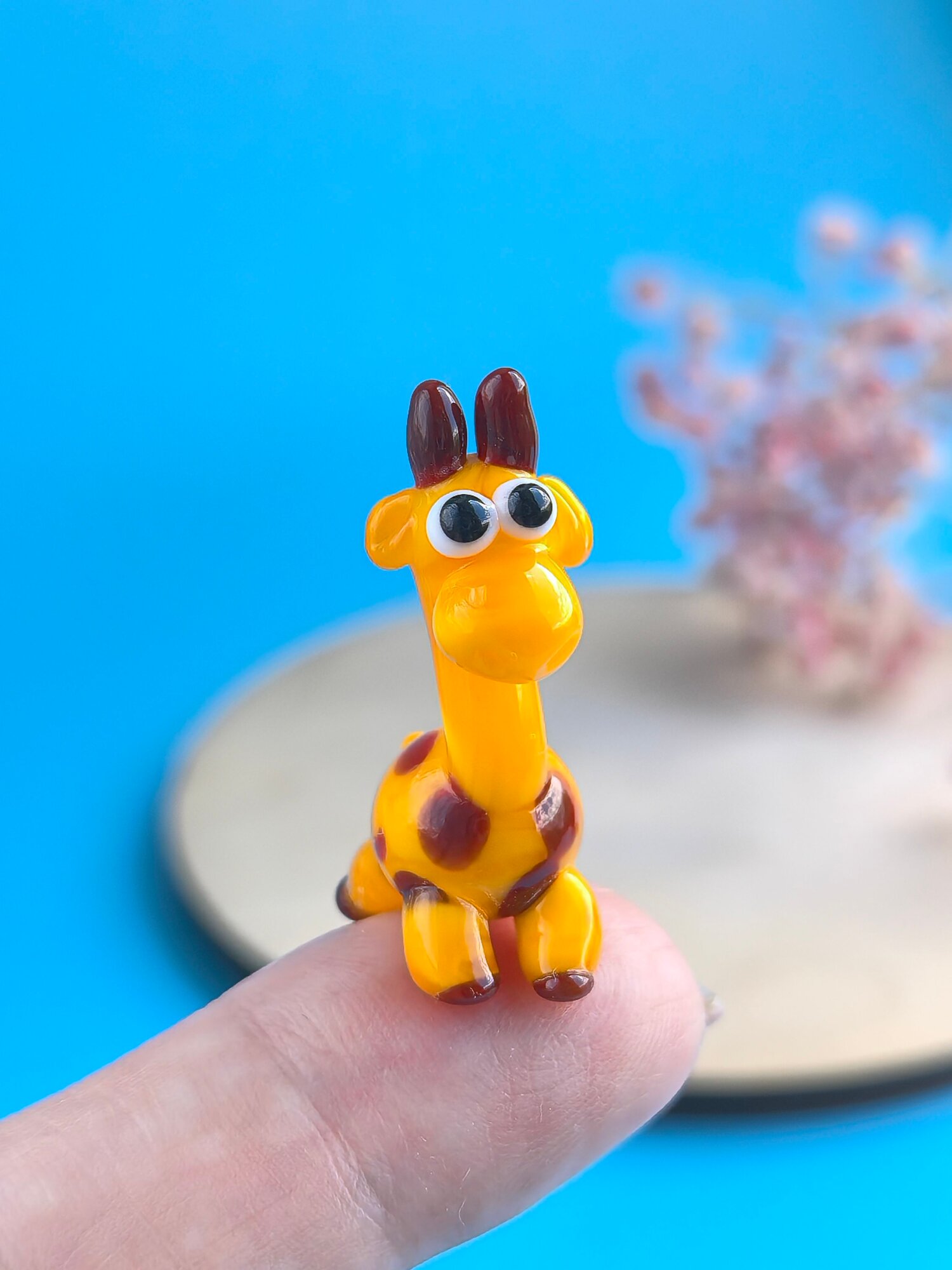 Фигурка стеклянная жираф