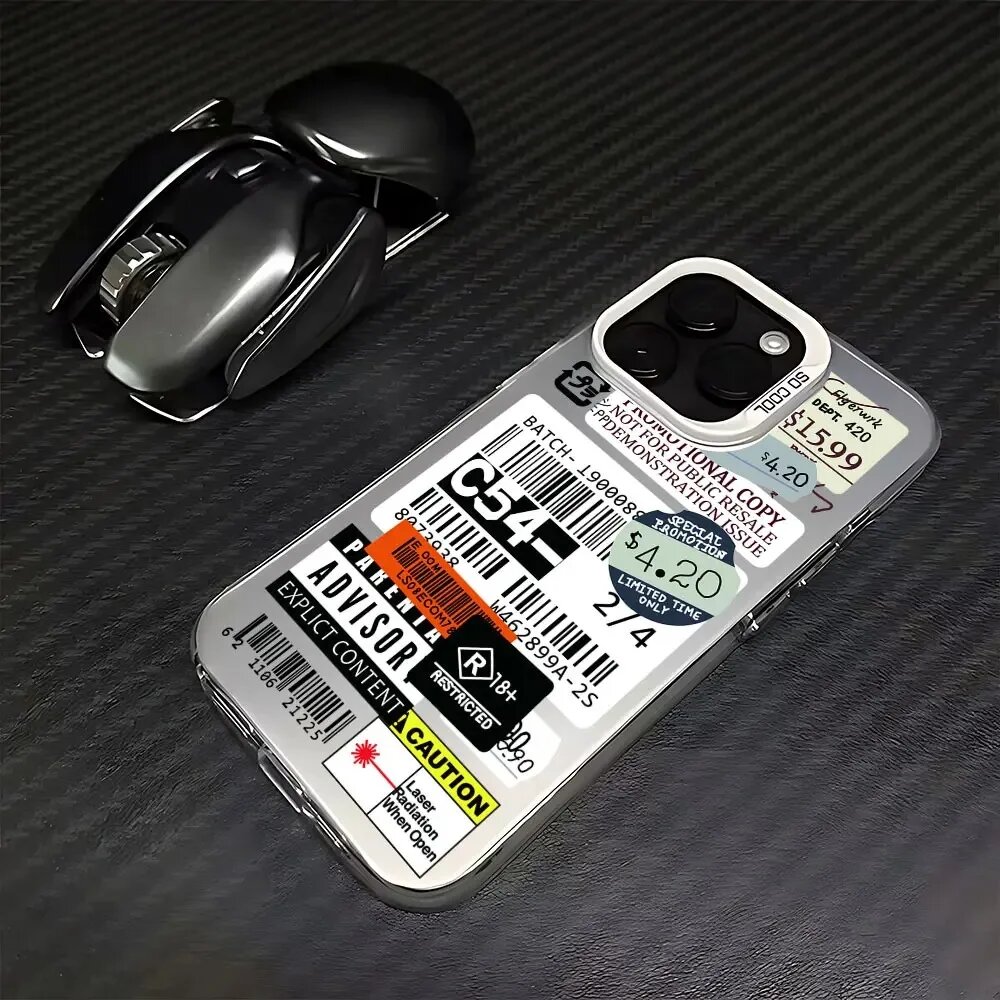 Чехол для телефона с этикеткой в стиле ретро Cool Trend для IPhone 16 PRO 15 14 13 12 11 Promax 16E 15pro 14pro Personality Hard Shell 2, For iphone 15 ProMax