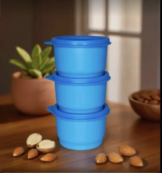 " Закусочные стаканчики " Tupperware 125 мл. ( 3шт ), голубые