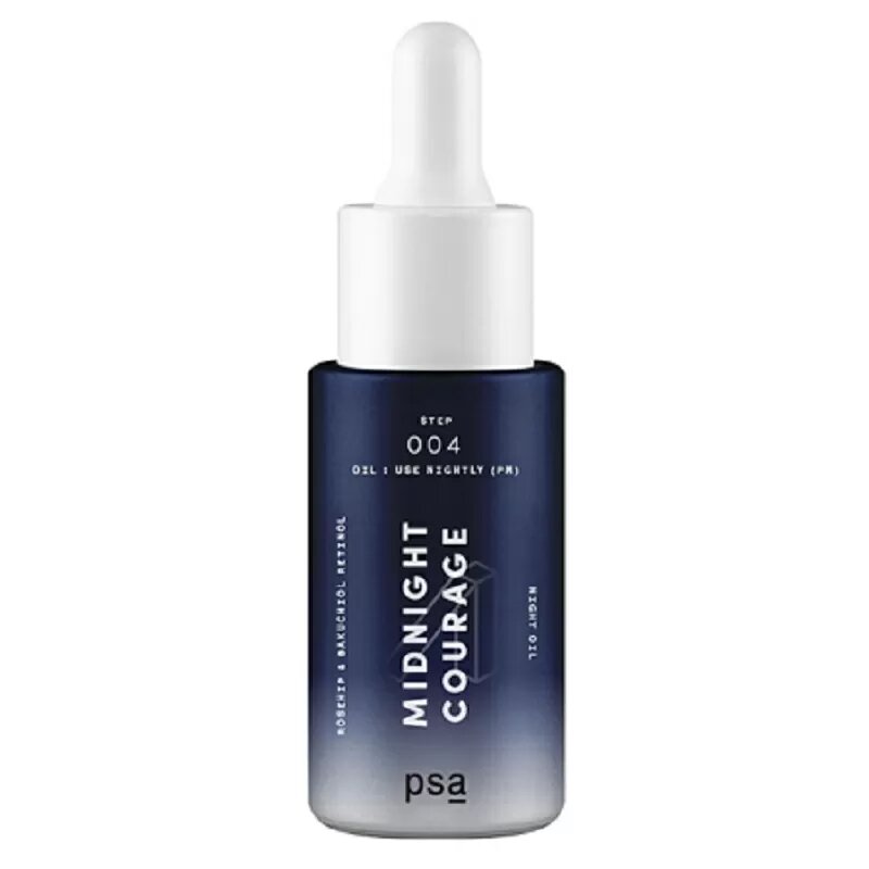PSA MIDNIGHT COURAGE: Rosehip & Bakuchiol Night Oil Ретиноловое ночное масло с шиповником и бакучиолом 15 мл