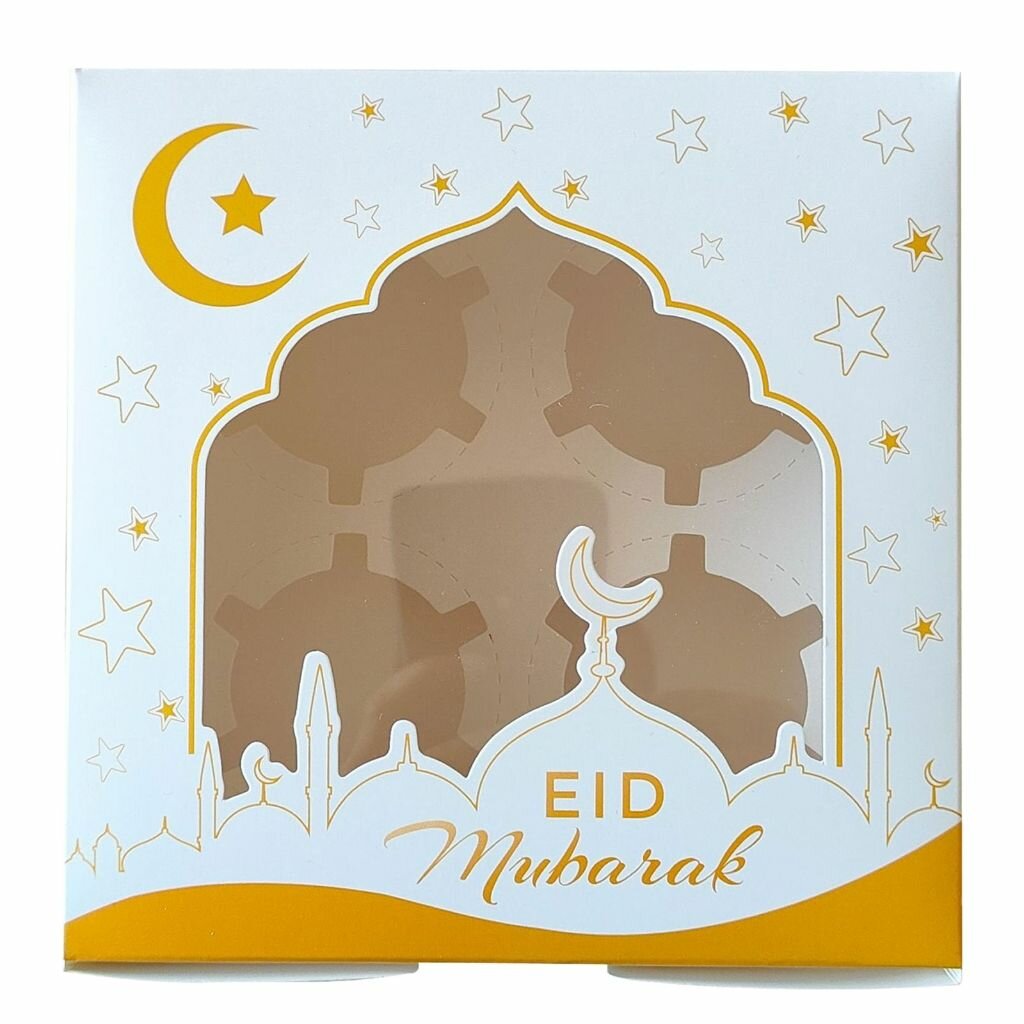 Упаковка коробок для кексов с окном, Белый