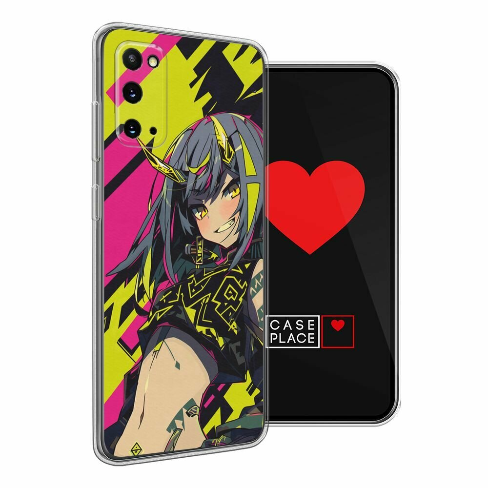 Чехол на Samsung Galaxy S20 / Самсунг Гэлакси S20 с принтом "Девушка в кибер костюме" — фото 1