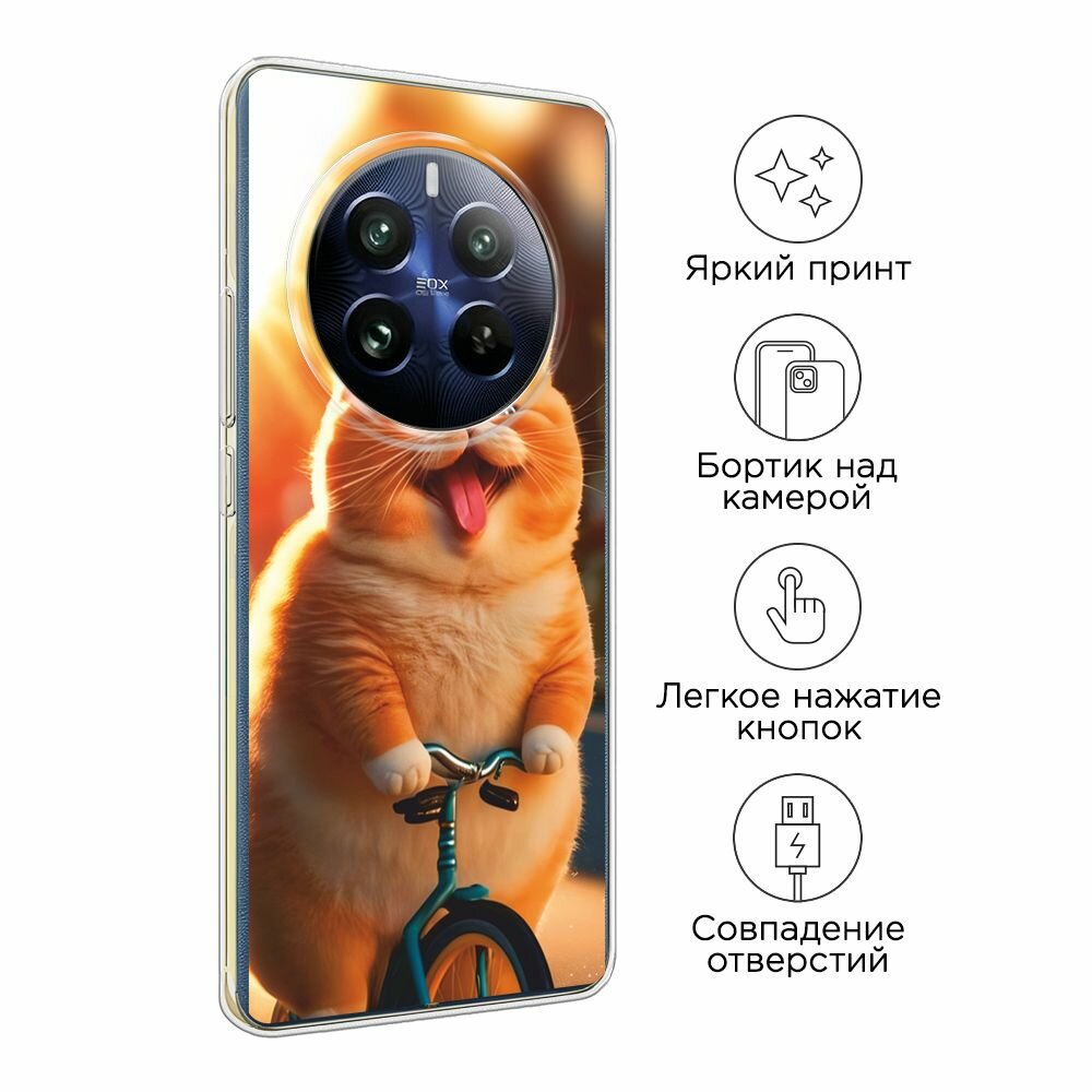 Чехол на Realme 12 Pro / Реалми 12 Про с принтом "Кот на велике" — фото 1