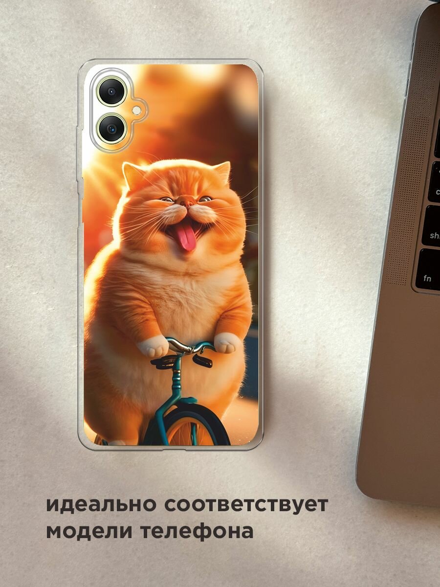 Чехол на Samsung Galaxy A06 / Самсунг Галакси А06 с принтом "Кот на велике" — фото 1