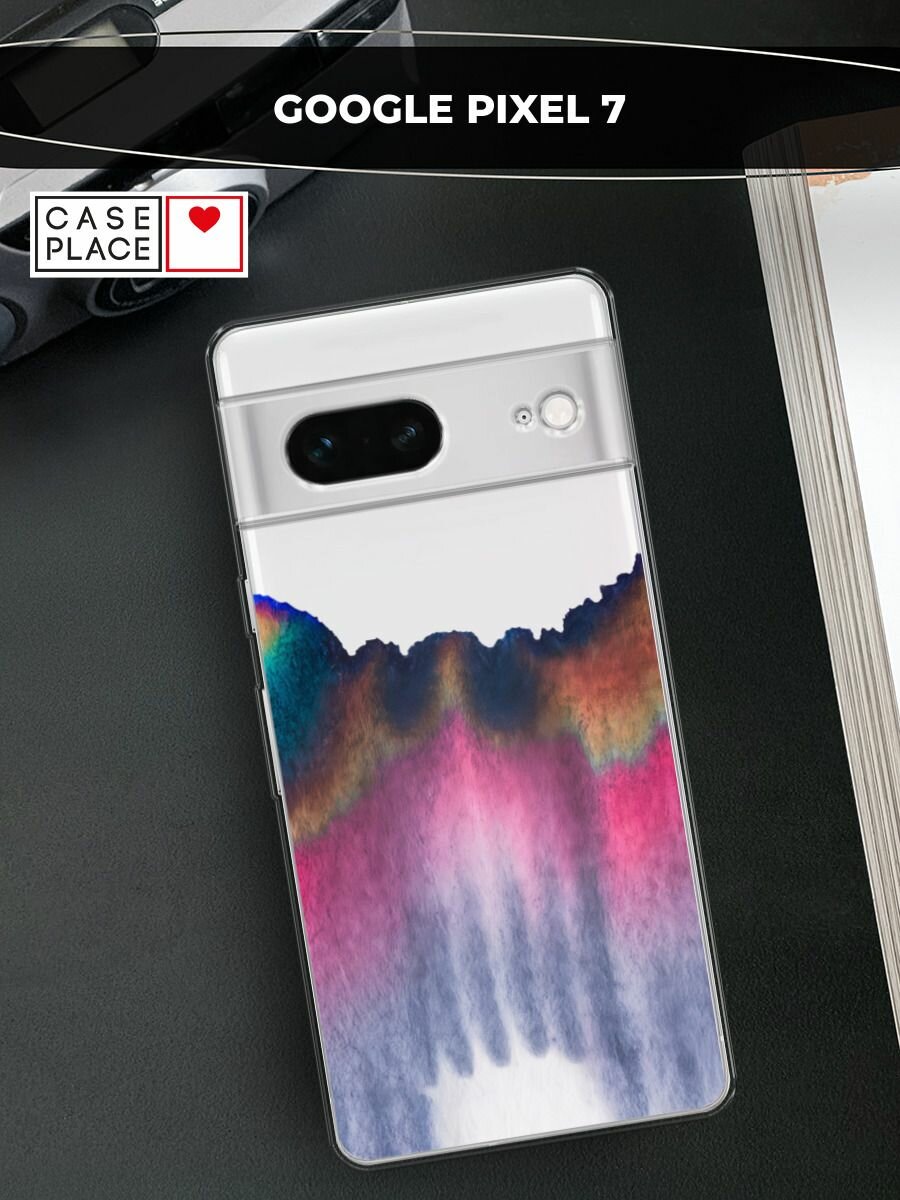 Чехол на Google Pixel 7 / Гугл Пиксель 7 с принтом Акварельная абстракция, прозрачный
