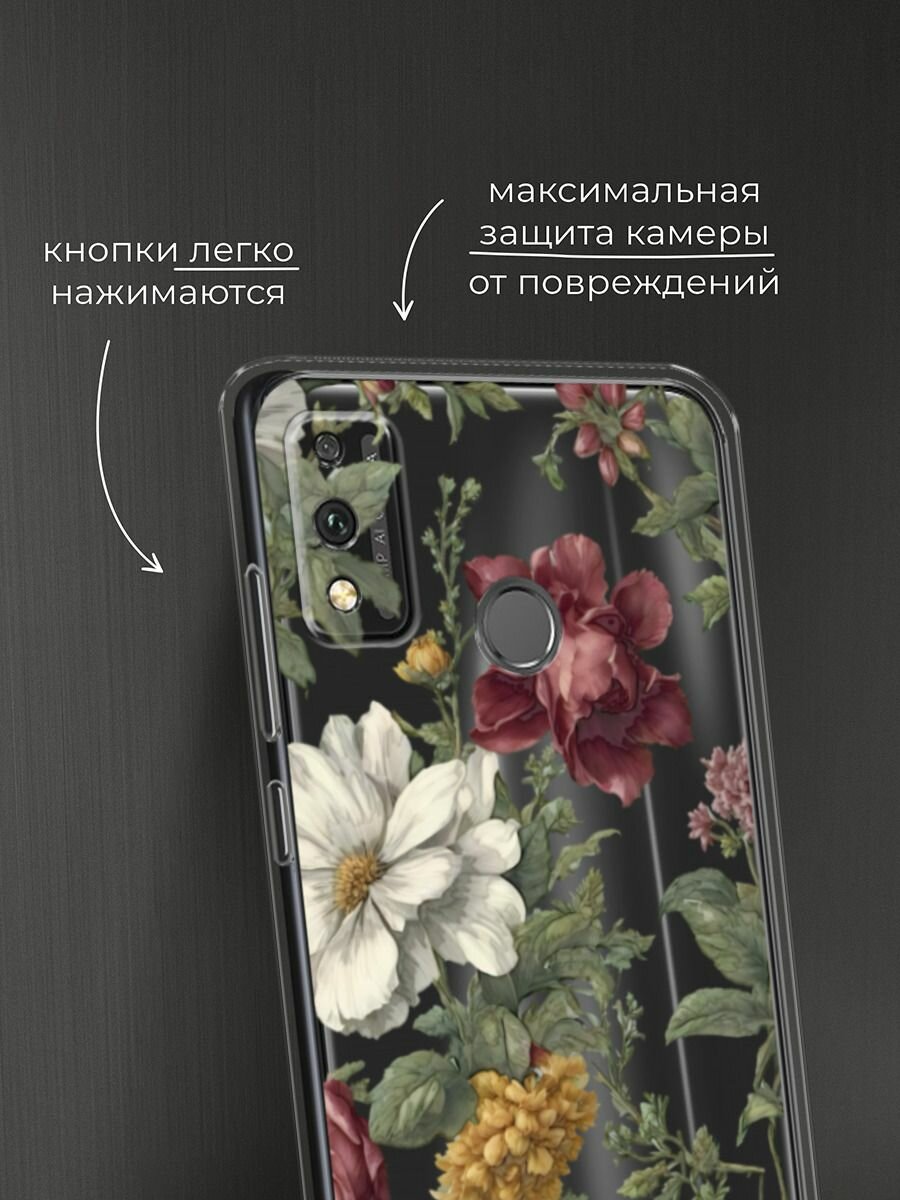Чехол на Honor 9X Lite / Хонор 9X Лайт с принтом Акварельные цветы 2 — фото 1