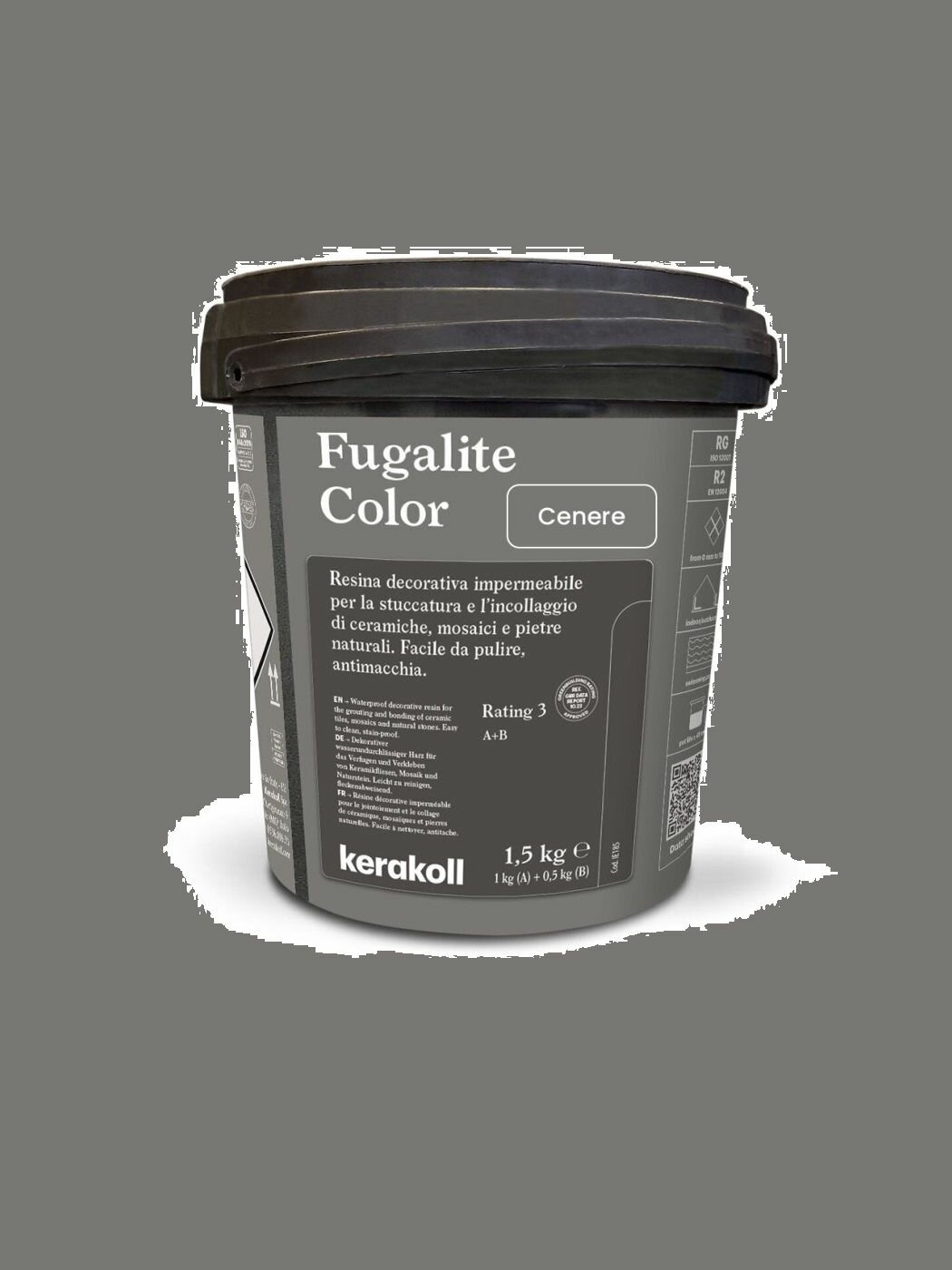 Затирка двухкомпонентная Kerakoll Fugalite Color (1,5кг) Cenere
