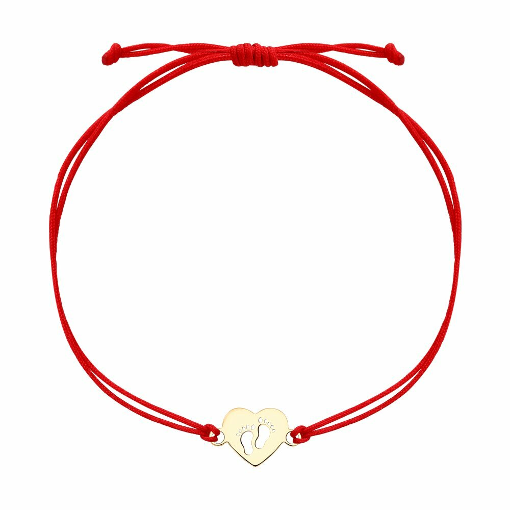 Браслет-нить, красное золото, 585 проба