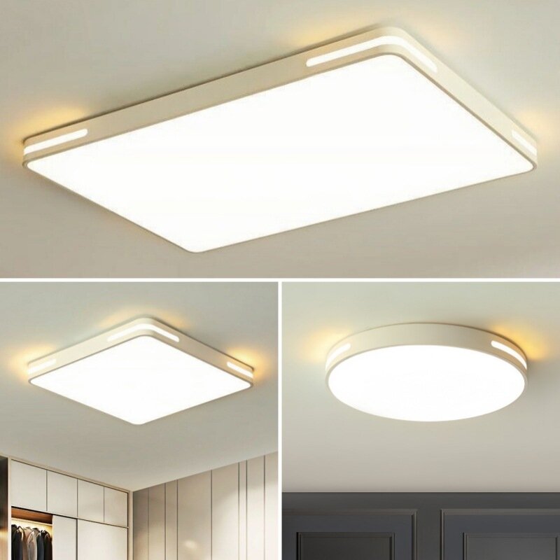 2025 Современный новый простой элегантный светодиодный потолочный светильник для спальни и гостиной, предпочтительный для защиты глаз, ультратонкий, полный спектр