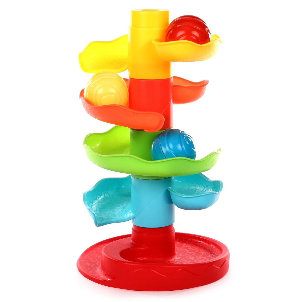 Пирамидка детская "Башня с шариками", пластик, 18х30х18см, яркие цвета