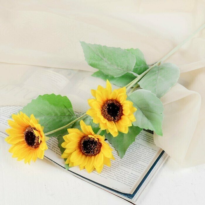 Цветы искусственные 'Подсолнухи' 8 60 см