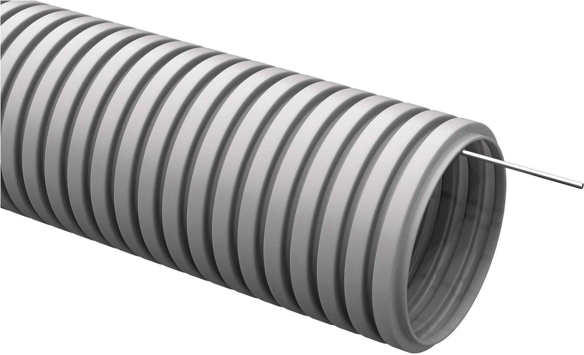 Труба гофр. гибкая ПВХ IEK CTG20-40-K41-015I внеш. D=40мм с протяжкой 15м сер