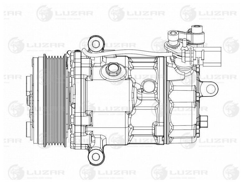Компрессор кондиционера VAG Polo Sedan (RUS) 10- 1.6i [CWVA] Luzar