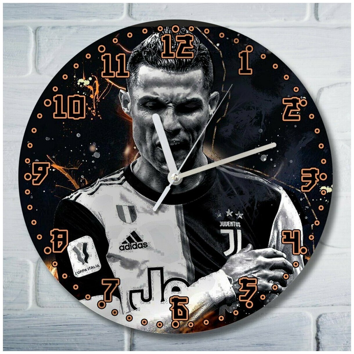 Настенные часы УФ с рисунком Спорт футбол - 1082