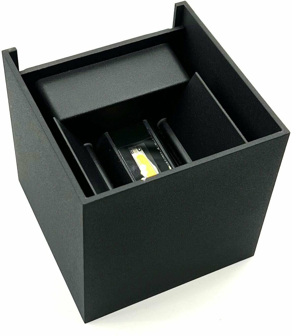 Уличный IP65 LED черный фасадный светильник -Диммируемый "NAP SYSTEMS" Platinum LED Квадрат (100х100х100мм)