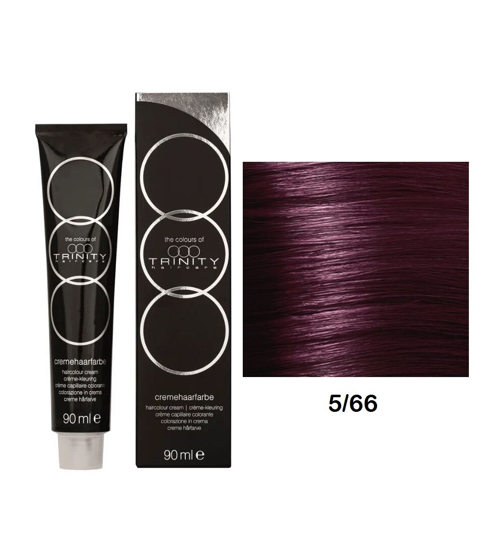 Trinity COT Тринити Стойкая краска с кератином 90 мл - COT 5/66 hellbraun violett intensiv Светло-коричневый фиолетовый интенсивный