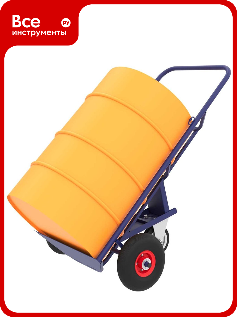 Тележка для бочек с фиксацией ремнем RUSKLAD КБ 2 d250мм пневмо КБ 2 ремень