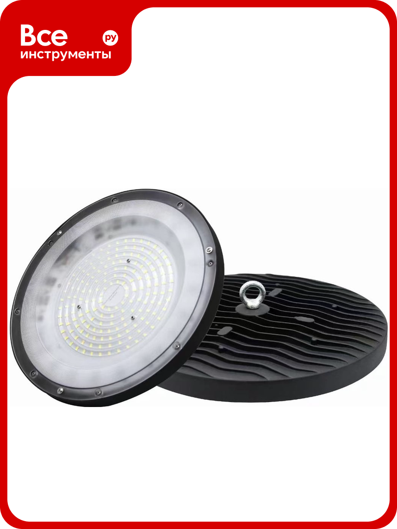 Светильник Gauss промышленный led ufo lite ip65 d250x75 100w 10000lm 5000k 200-250v 821535300, белый, универсальный