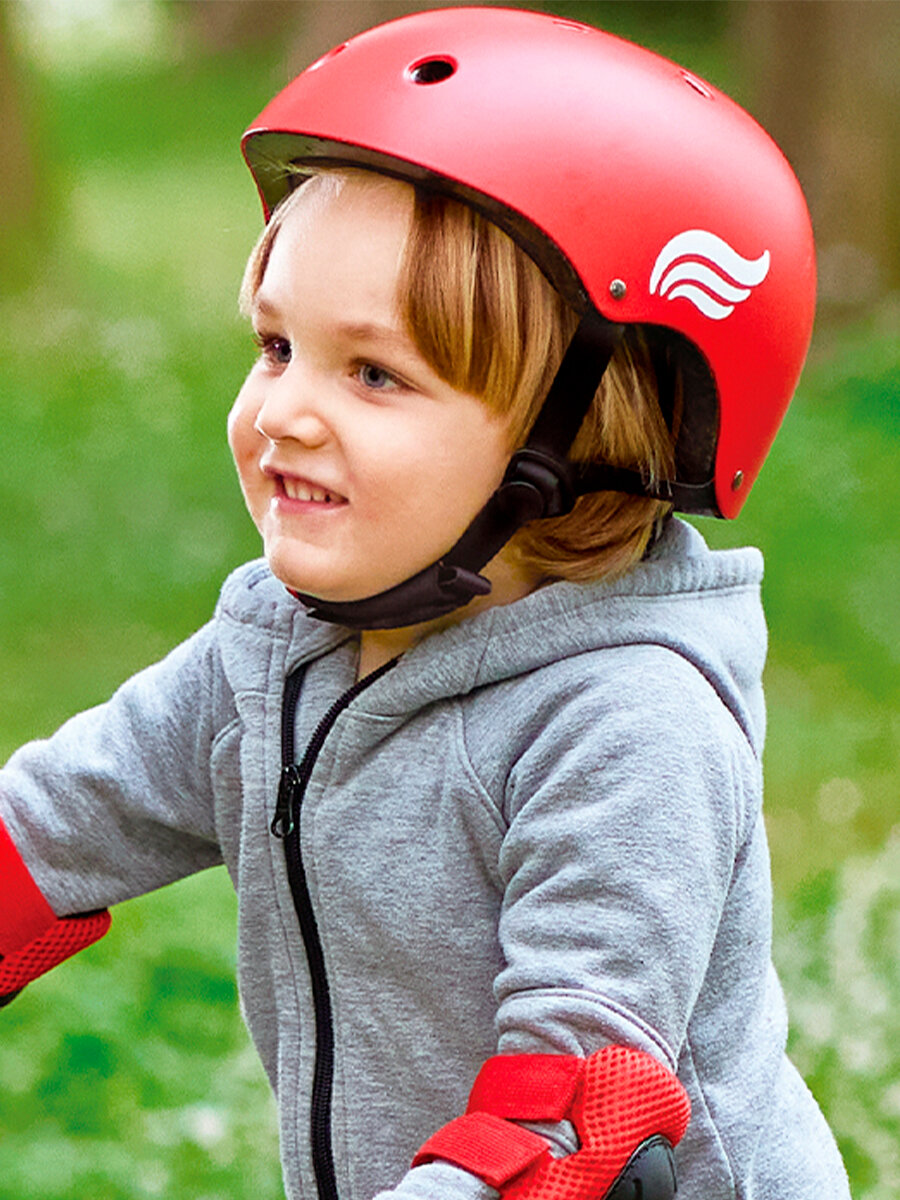 Детский спортивный защитный шлем для велосипеда Hape, красный E1082_HP