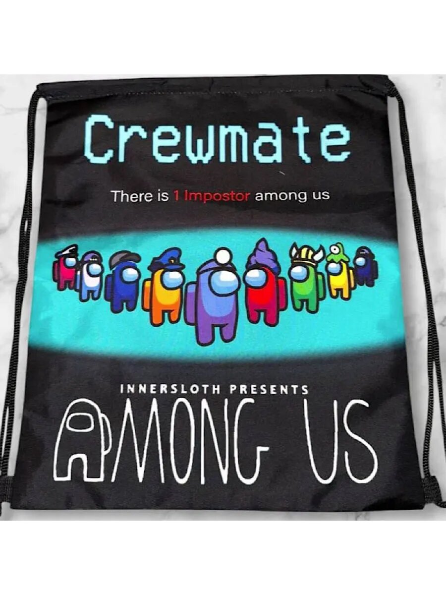 Сумка для сменки школьная дошкольная для обуви AMONG US