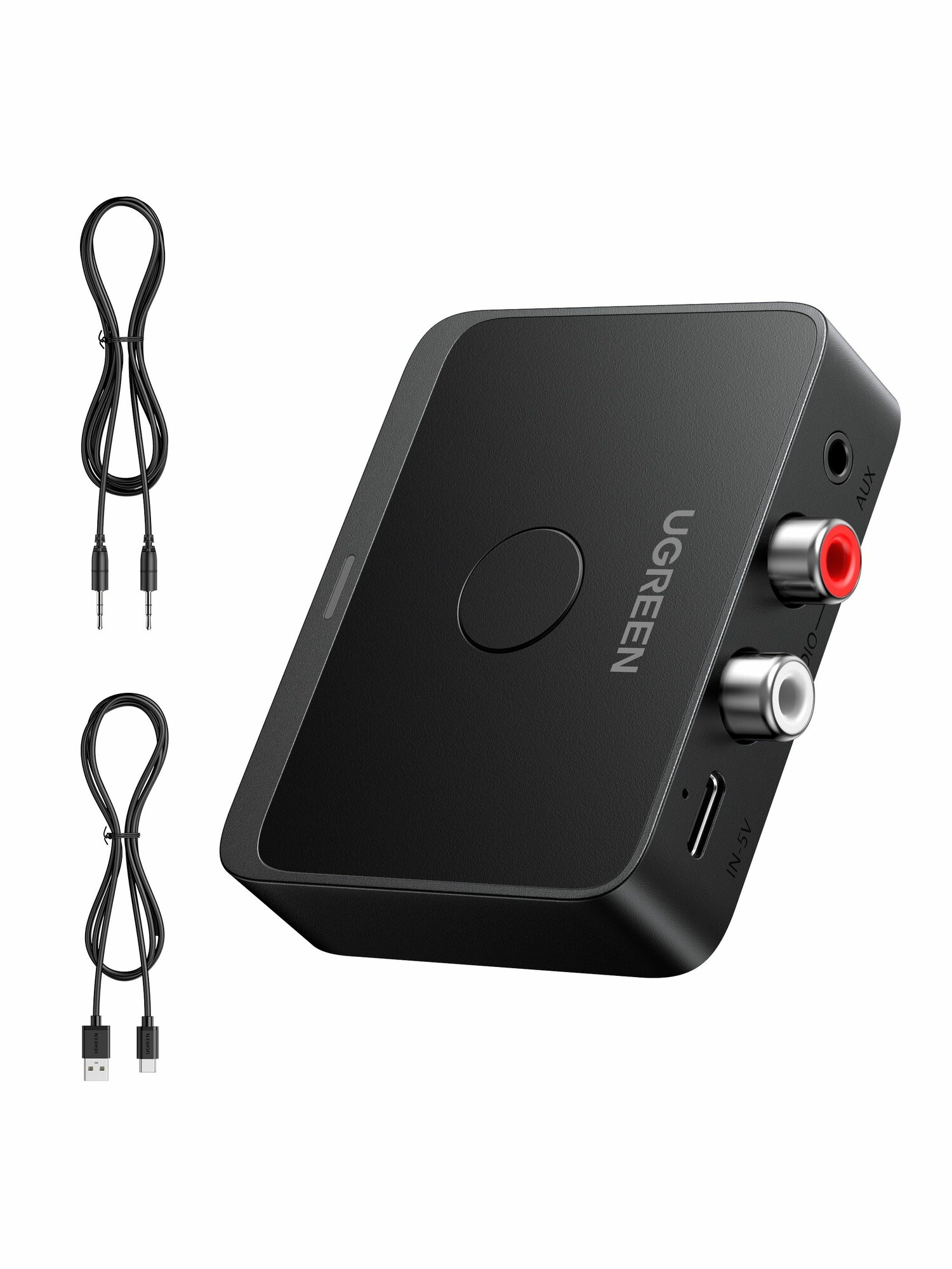 Аудиодаптер UGREEN BT505 (55545) Bluetooth 6.0 Receiver Audio Adapter. Цвет: черный