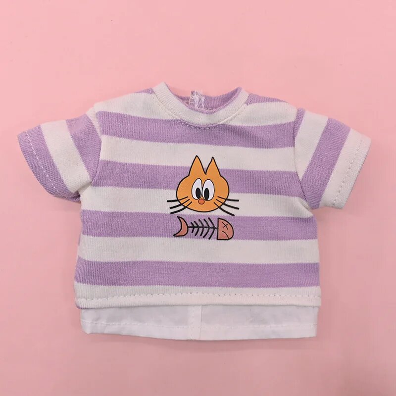 Хлопковая футболка для куклы Yosd 1/6 Сиреневый, A (3)