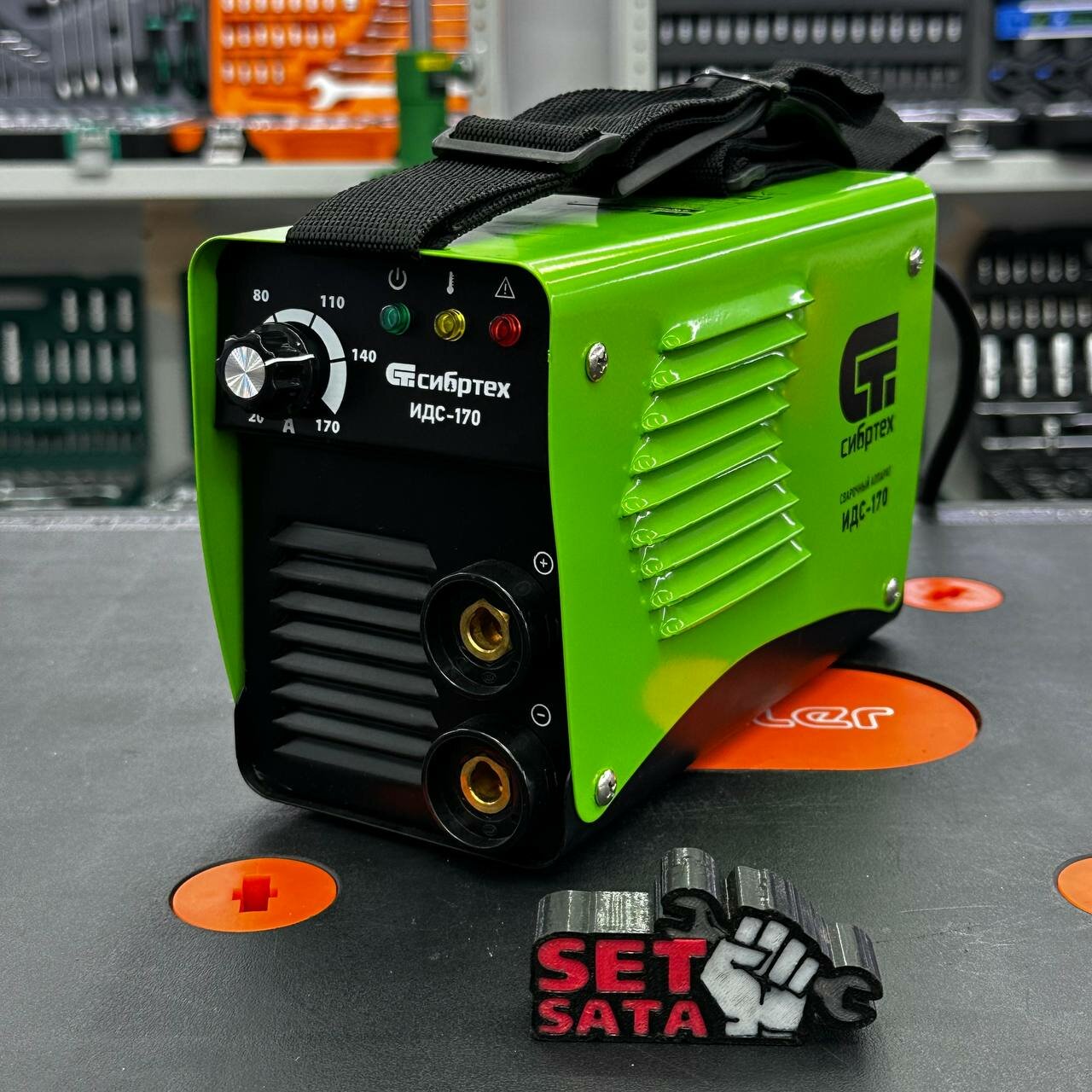 Аппарат инверторный дуговой сварки ИДС-170, 170 А, ПВ 80%, диаметр электрода 1.6-3.2 мм Сибртех