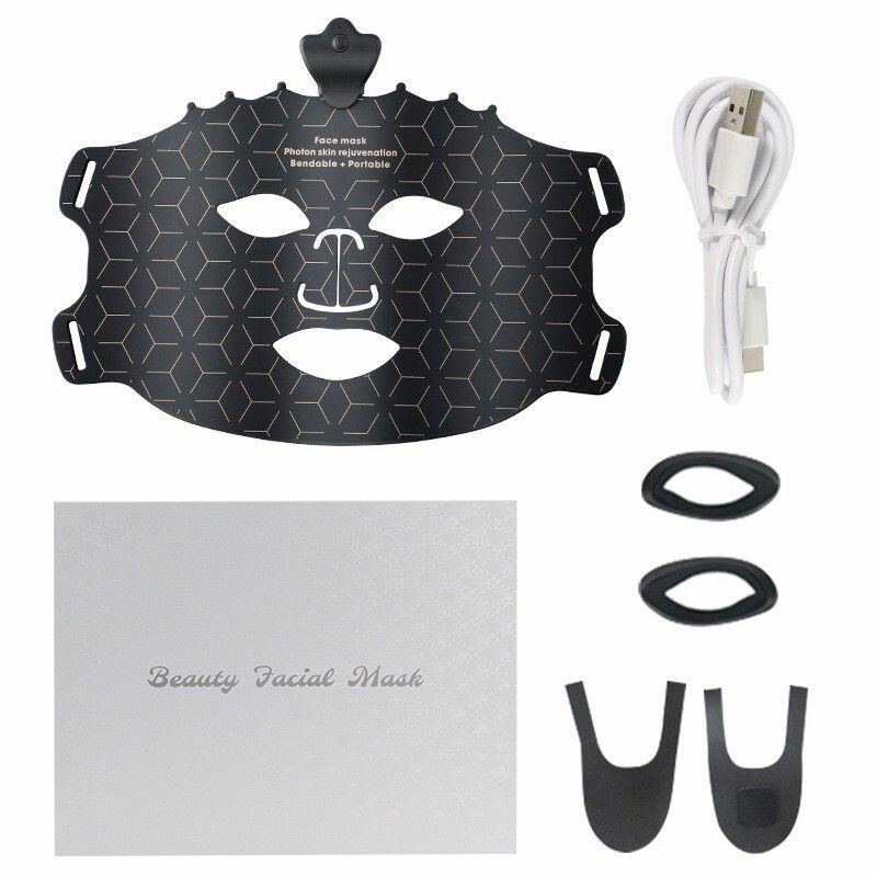 Фотонная маска, омолаживающее средство для кожи, силиконовая маска для лица со светодиодной подсветкой красного цвета, косметические инструменты
