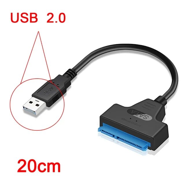 OLPAY USB 3.0 SATA-адаптер для 2,5-дюймового HDD/SSD 20cm USB 2.0