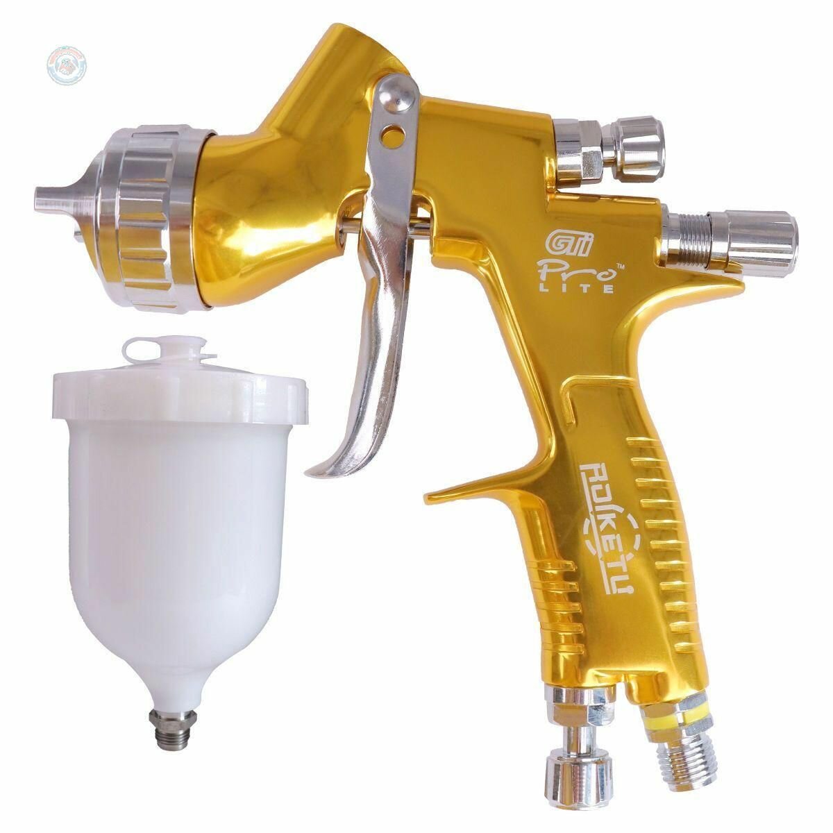 Краскораспылитель GTI Pro Lite с верхним бачком, голова TE110, сопло 1,3 мм, профессиональный пистолет для базы и лака, лёгкий, экономичный расход краски, настройка цветопередачи, малый расход воздуха, PROLT