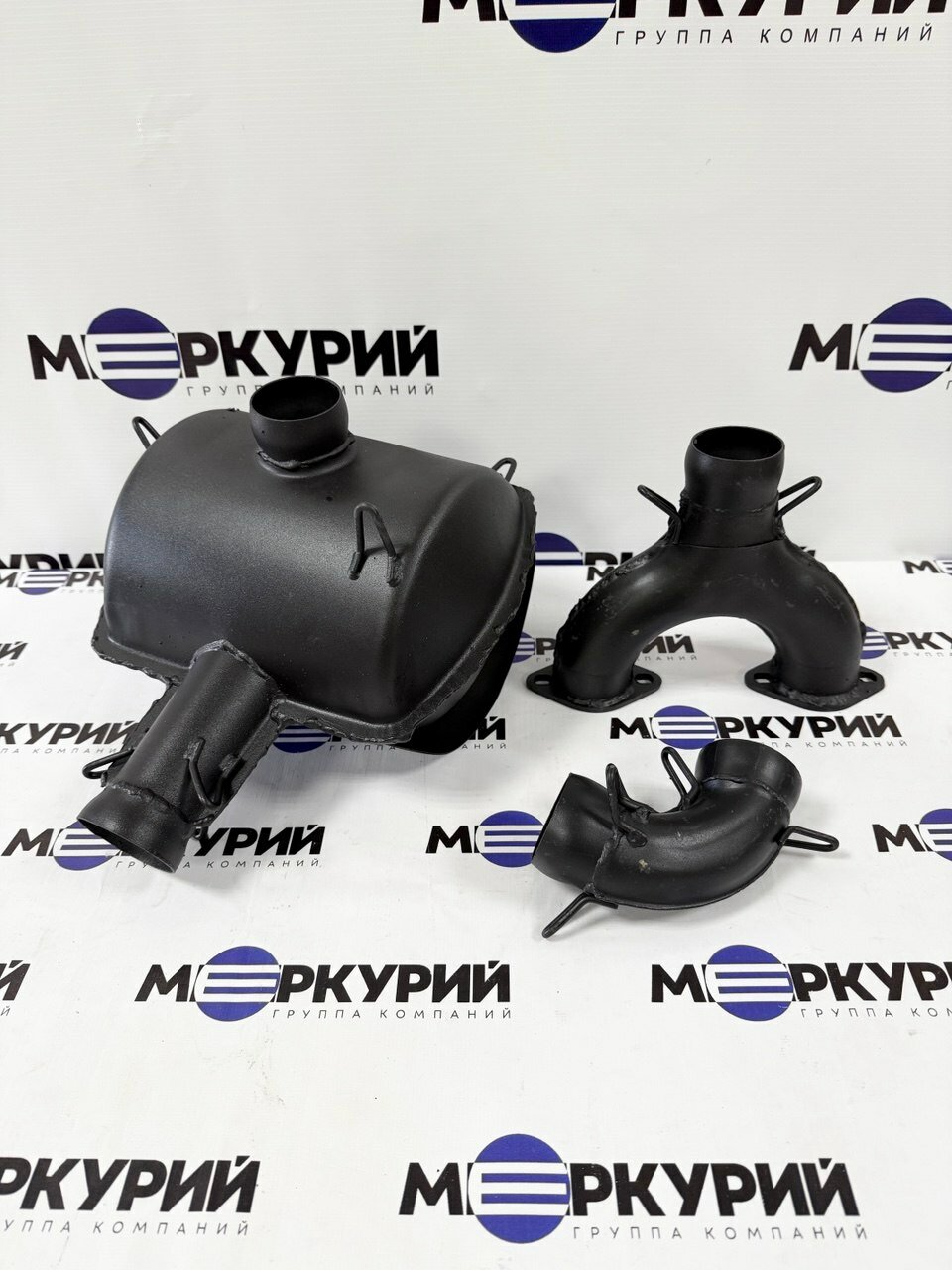 Комплект глушитель , патрубок и коллектор выхлопной старого образца