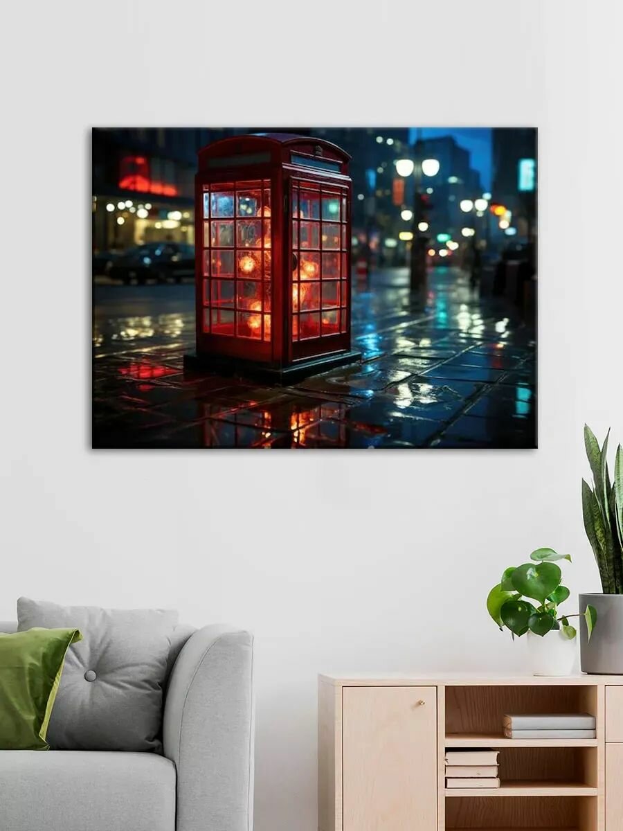 Картина на стену "Ночной город", 40х30 см