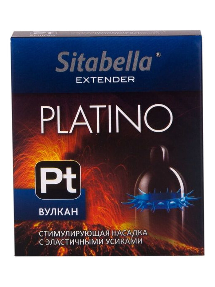 Стимулирующая насадка с усиками Sitabella condoms Platino Вулкан