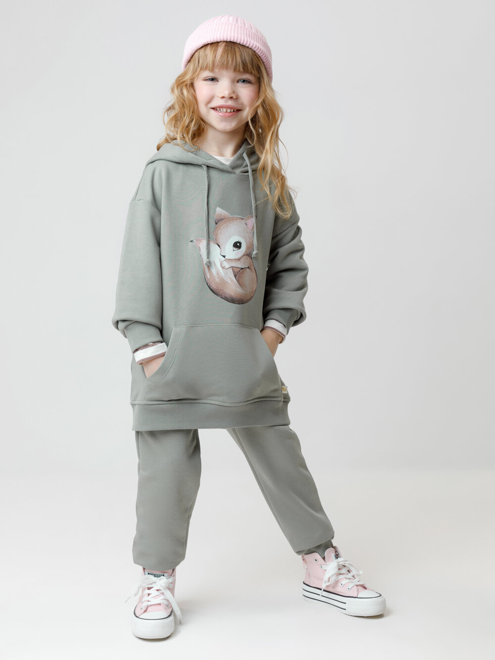 Худи КР 302165/хаки 6206 к663