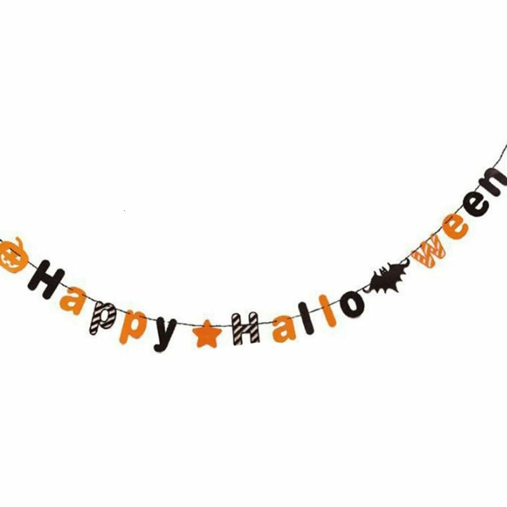 Украшения на Хэллоуин, Баннеры, Принадлежности для семейных вечеринок, Украшения-Буквы "Летучая мышь"
