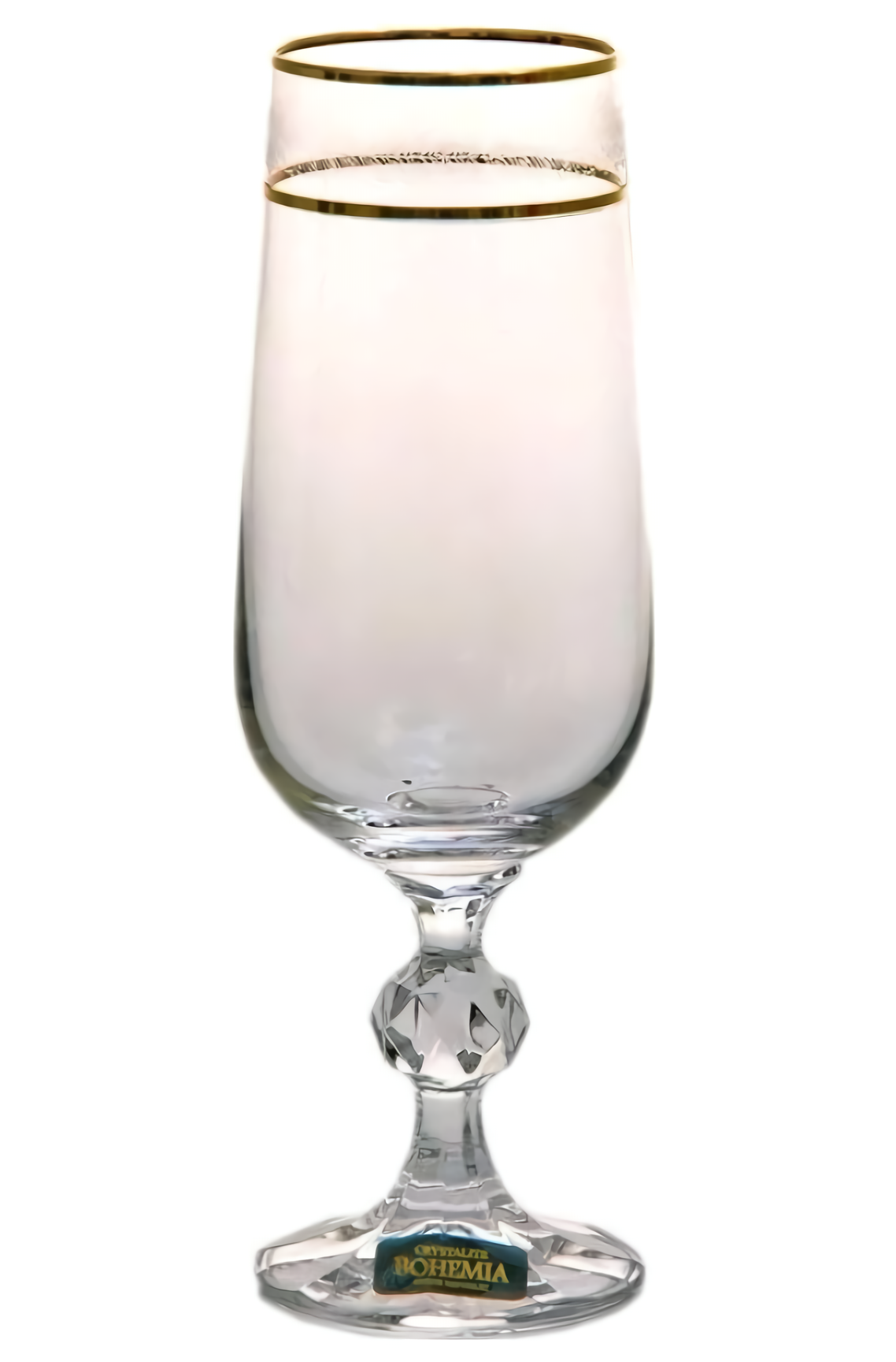 Бокалы для шампанского "Клаудия", отводка золото, 180мл, 6шт