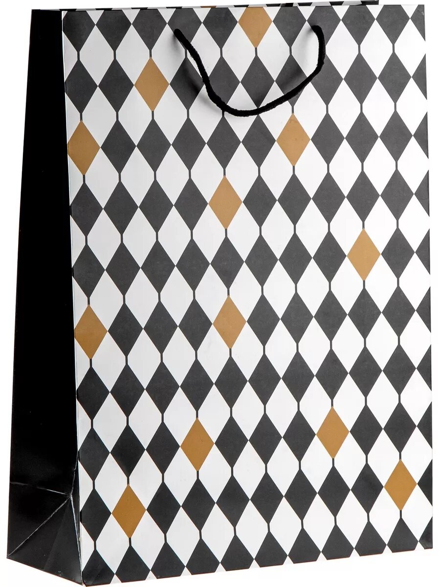 Пакет подарочный с ручками, 42х31х12 см ромб PERFECTO LINEA 47-423102