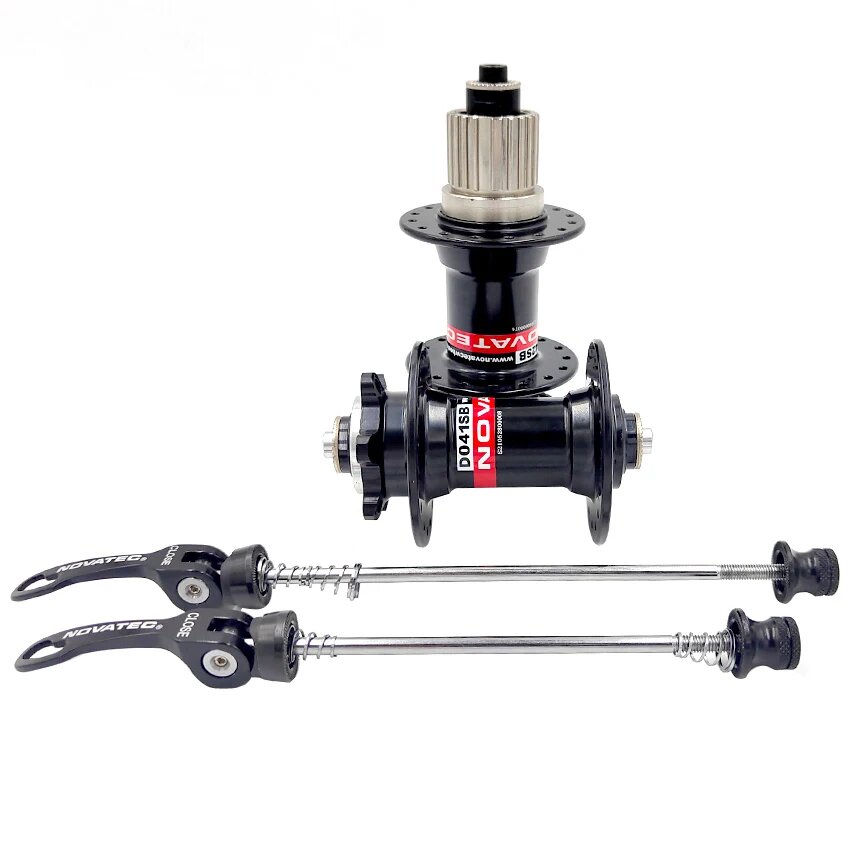 Велосипедная ступица Novatec D041SB/D042SB черная 32 отверстия Front and Rear Set