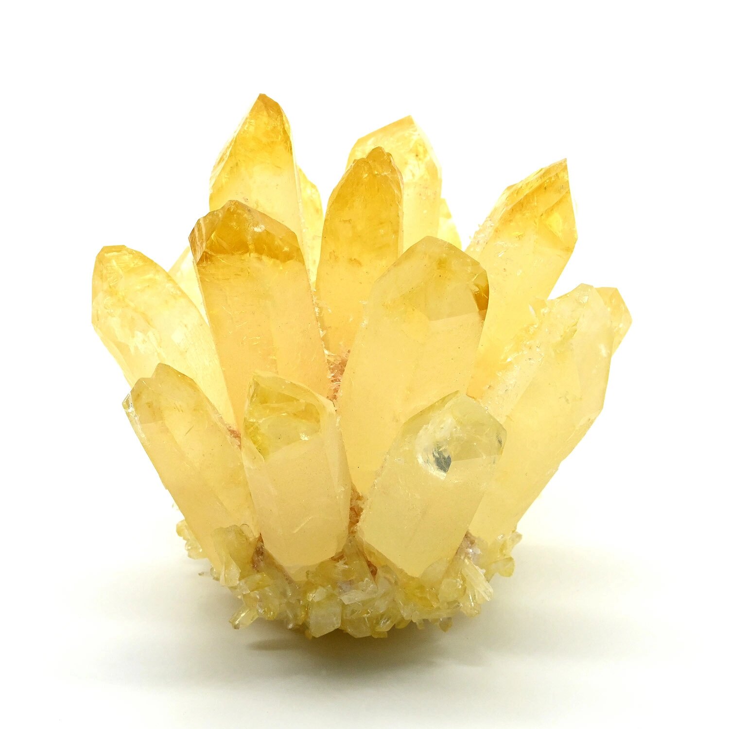 Кристаллическое образование желтого кварца 86*77*75мм, 396г .