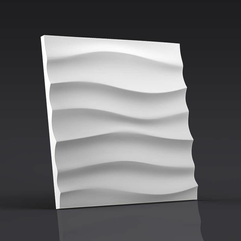 3D гипсовая панель Weissenberg "Волна Крупная", 42*42см