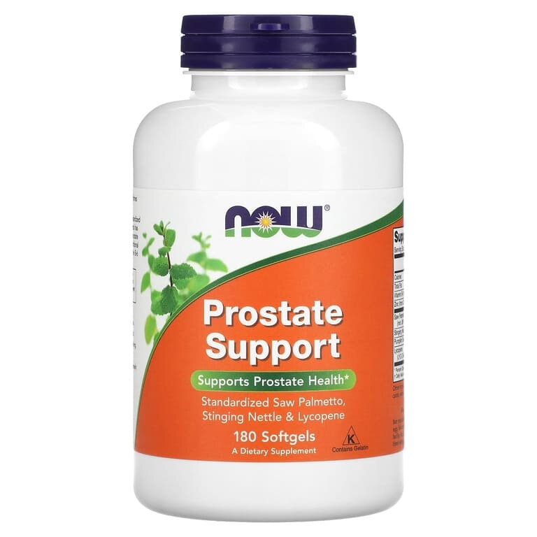 NOW Foods Prostate Support, Поддержка Простаты 180 гелевых капсул