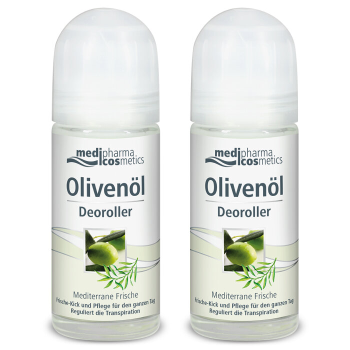 Набор MEDIPHARMA COSMETICS OLIVENOL дезодорант роликовый средиземноморская свежесть 50МЛ из 2-х уп со скидкой