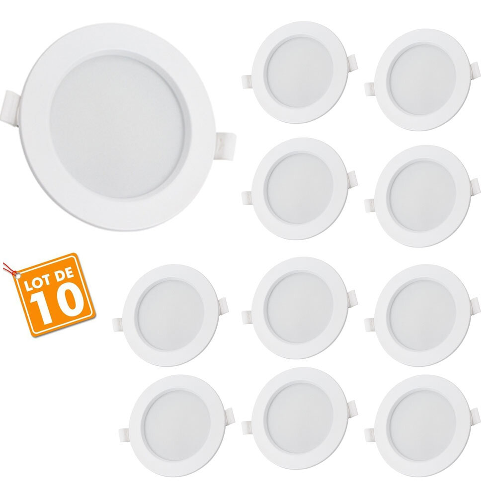 Набор 10 встроенных LED-проекторов 5Вт, 2.5 дюйма, отверстие 7-8 см, ультратонкая панель