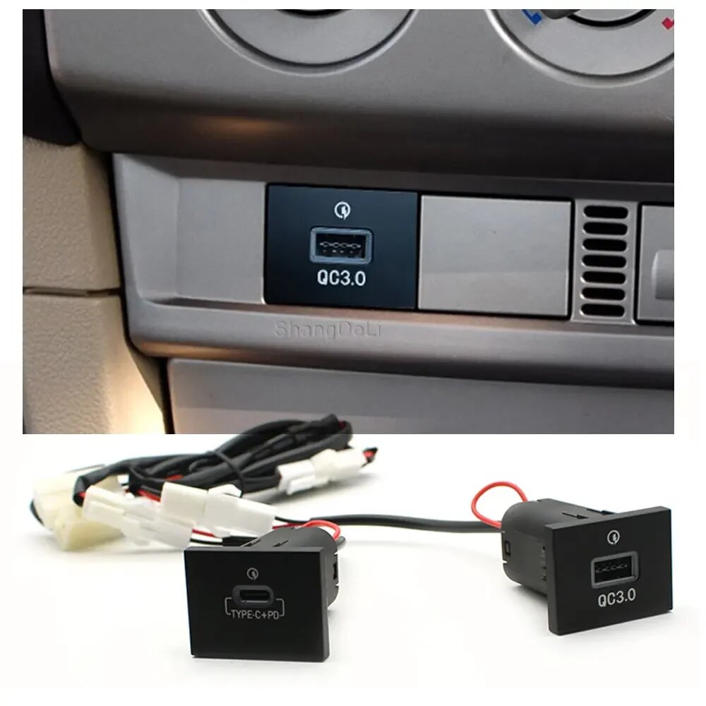 USB-разъем для зарядного устройства, адаптер для быстрой зарядки QC3.0, USB USB Cigarette
