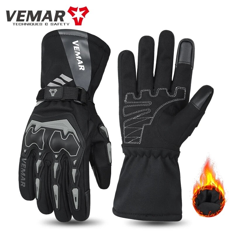 Мужские зимние спортивные мотоциклетные перчатки унисекс, Черный, XXL, Black-Upgrade