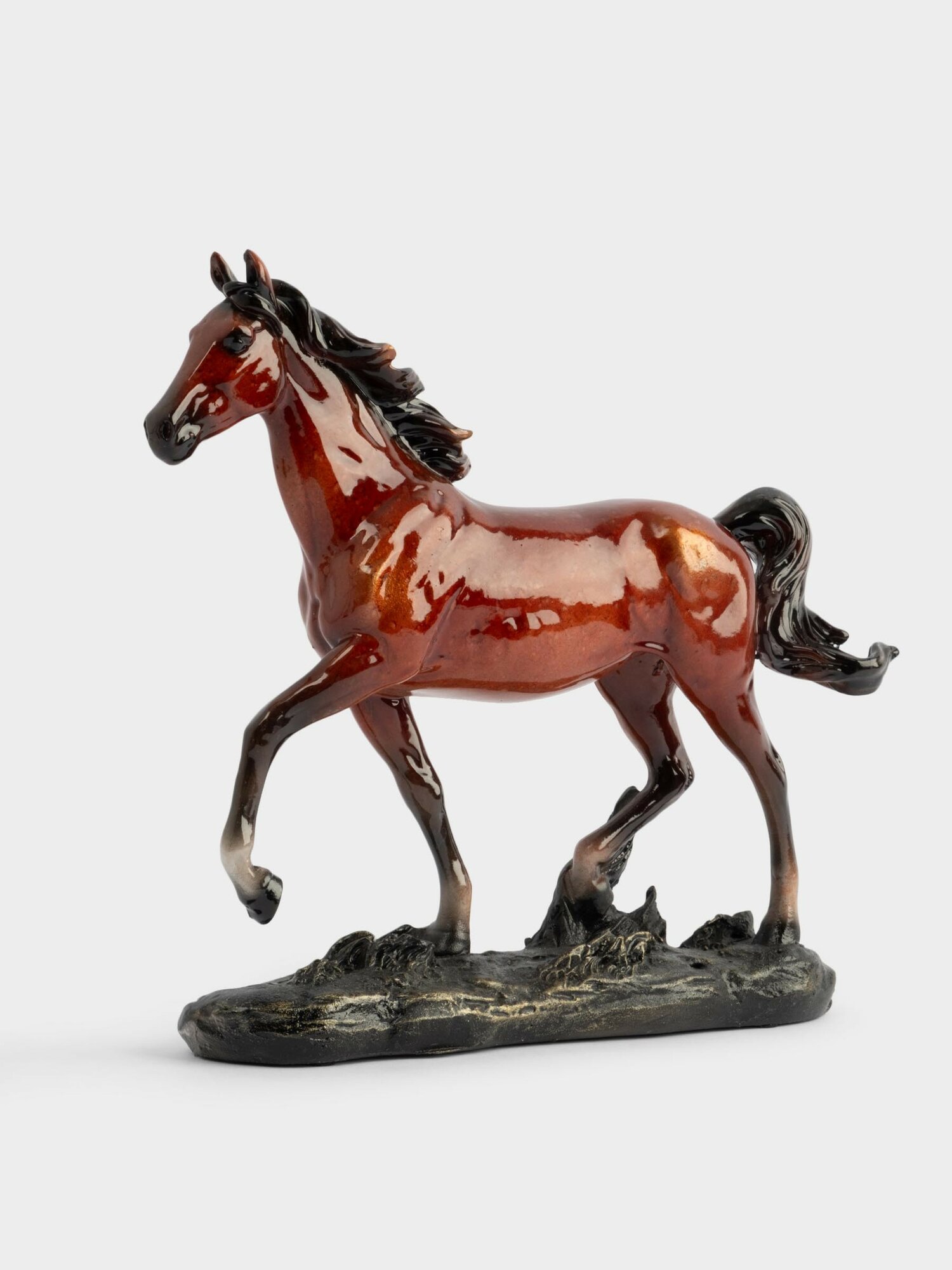 Статуэтка, 22 см, полирезин, коричневая, Бегущая лошадь, Horse (Anna Lafarg)