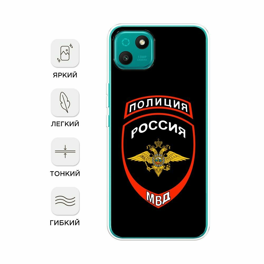 Силиконовый чехол на Wiko T10 / Вико Т10 с принтом "Эмблема Полиции" — фото 1