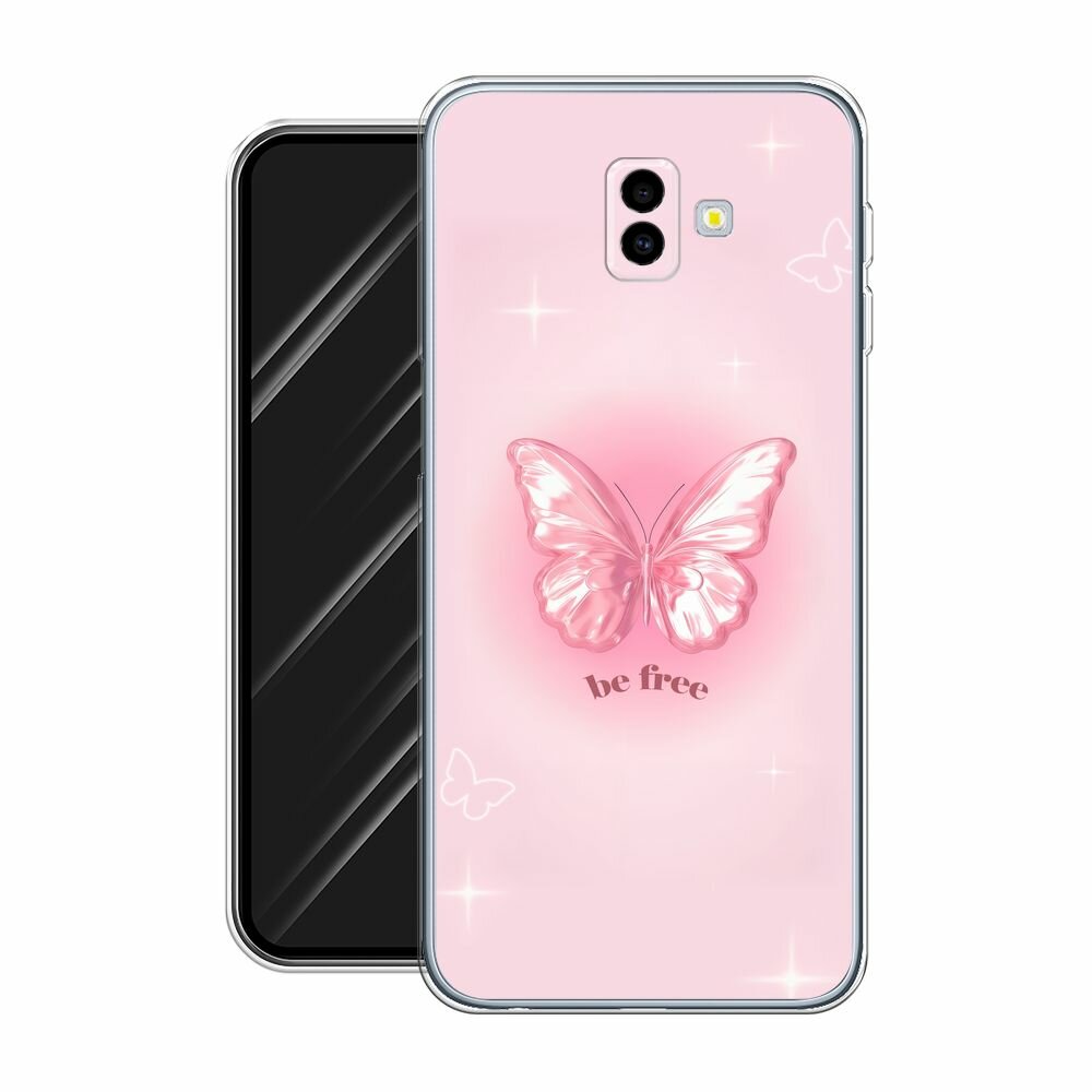 Чехол на Samsung Galaxy J6 + / Самсунг Галакси J6 Плюс 2018 с принтом "Be free butterfly 1" — фото 1