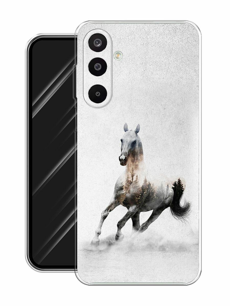 Чехол на Samsung Galaxy M16 / Самсунг Галакси М16 с принтом "Лошадь лес" — фото 1